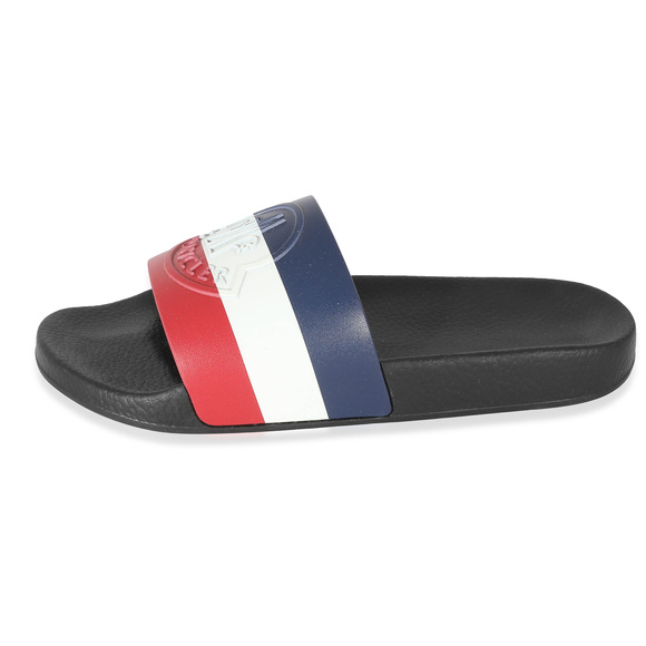Moncler | Shoes | Moncler Tricolor Rubber Basile Logo Slides | Poshmark